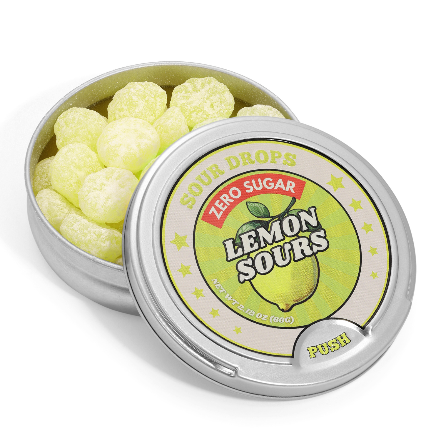 Sour Drops - Zero Sugar Lemon Sours - No Artificial Dyes