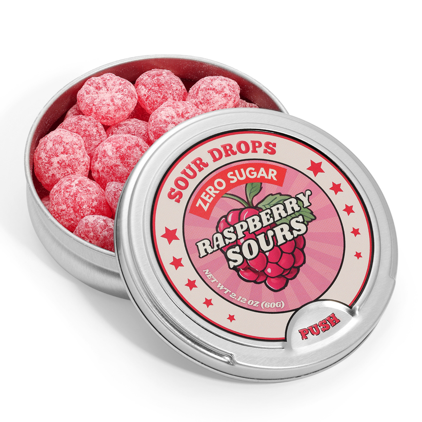 Sour Drops - Zero Sugar Raspberry Sours - No Artificial Dyes
